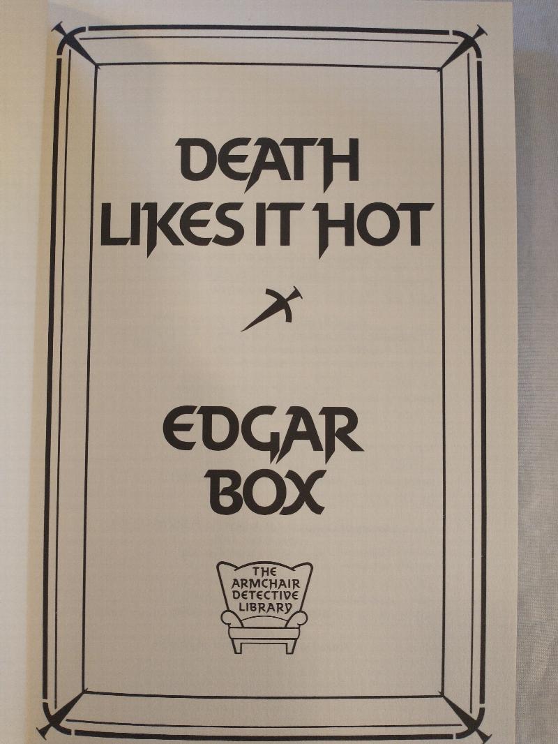 THE EDGAR BOX TRILOGY DEATH IN THE FIFTH POSITION , DEATH BEFORE ...
